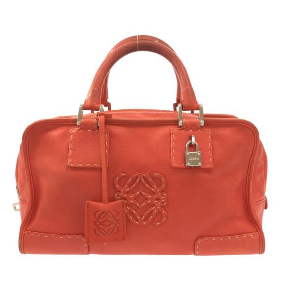Loewe | Bags | Loewe Amazona 28 Handbag Leather Orange | Poshmark